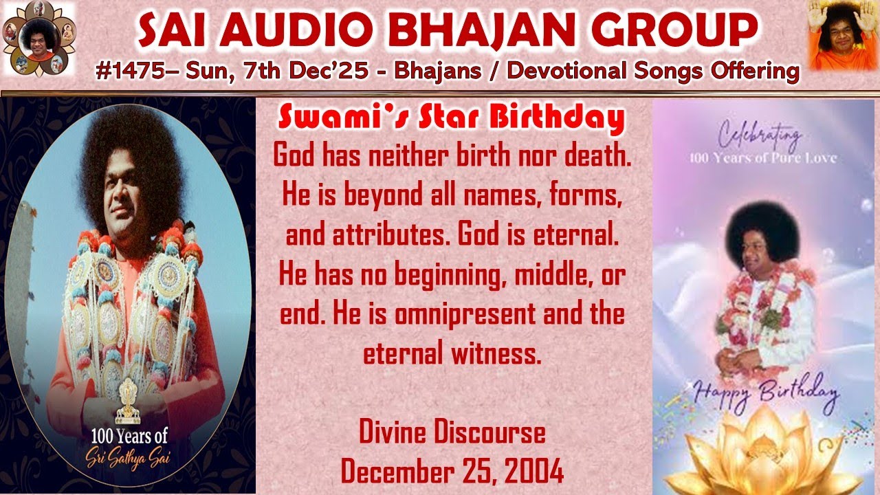 Swami's Star Birthday offering (SAB-1475 - Sun, 7th Dec'25) - YouTube
