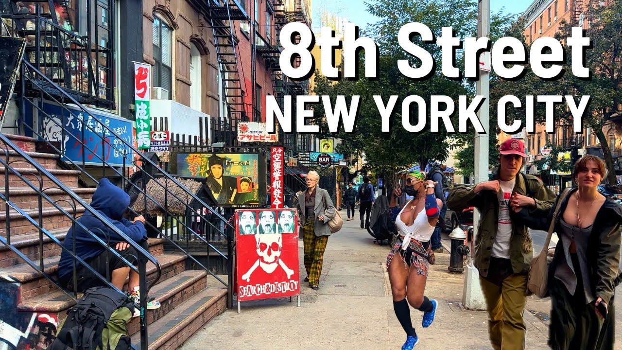 NEW YORK CITY 8th Street 🇺🇸 Downtown Walk 4K - YouTube