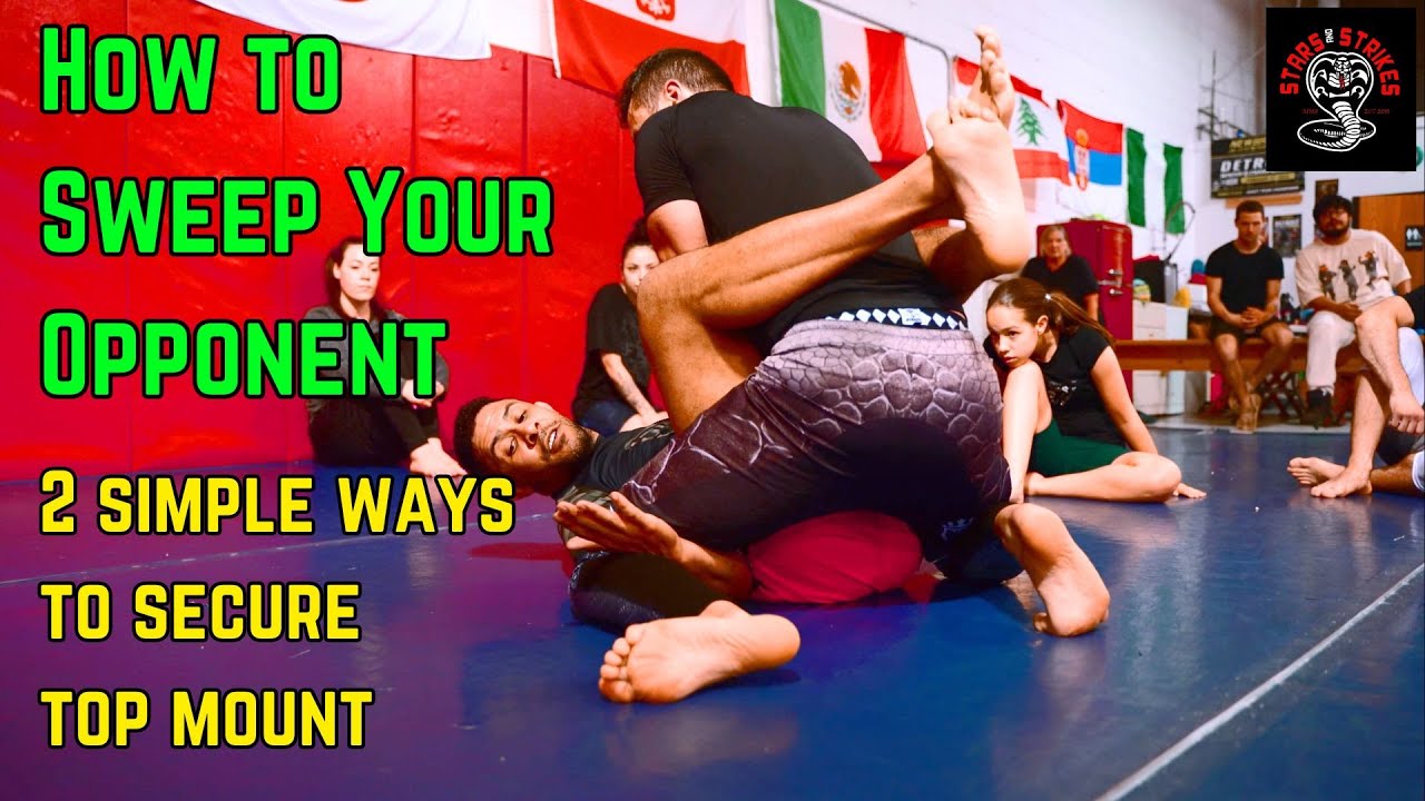 2 Sweeps to Easily Mount Your Opponent (MMA Tutorial) - YouTube
