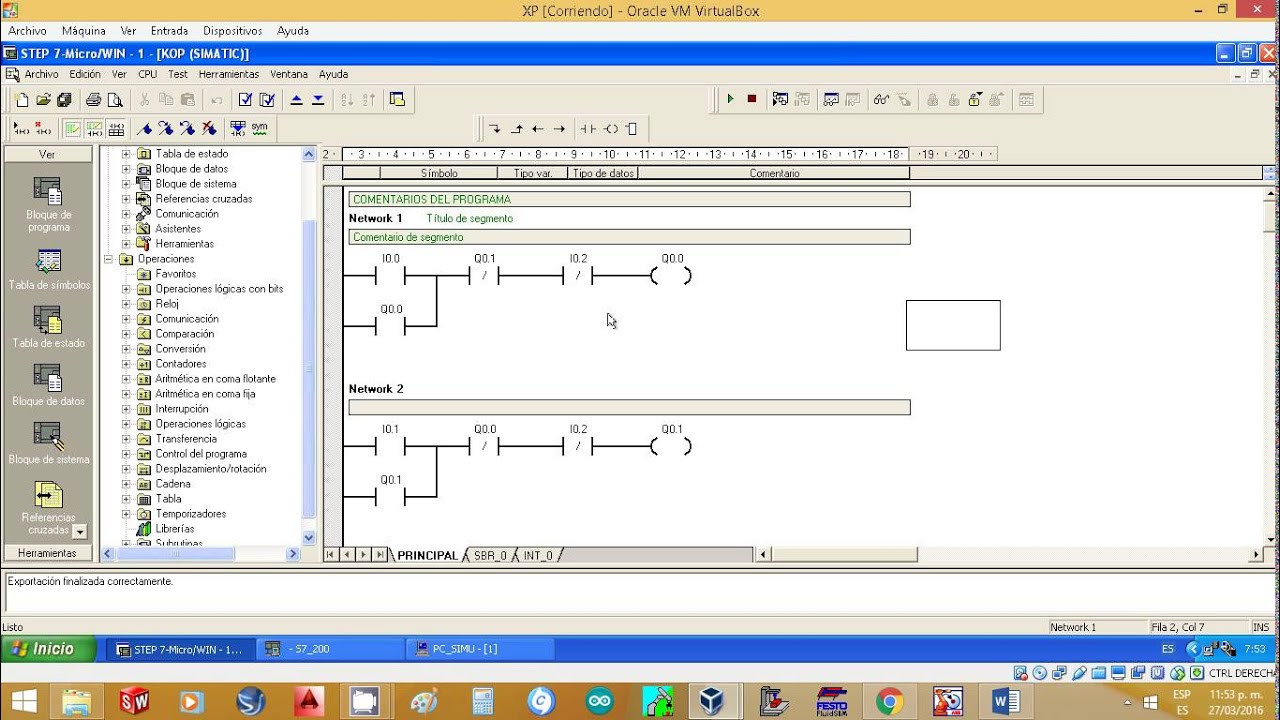 Step 7 MicroWin Cambio de Giro de un Motor Parte 23 - YouTube