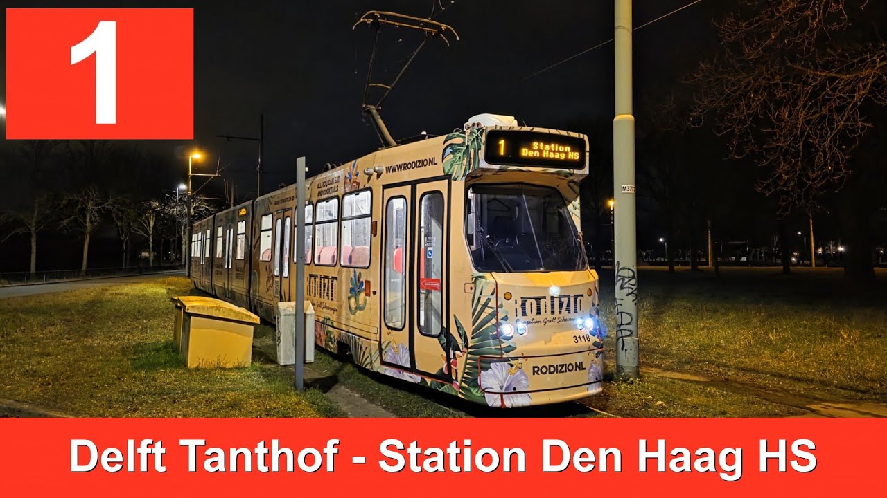 HTM lijn 1: Delft Tanthof - Station Den Haag HS - Remise Lijsterbes ...