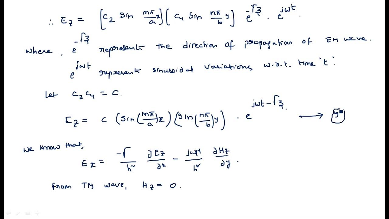 Rectangular Wave guide | Propagation of TM waves | Part-3/3 | Microwave Engineering | Lec-11 ...