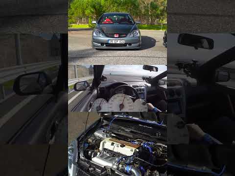 Honda Civic EP3 Type-R K24 Swap / 100-200 km/h Acceleration / VTEC Power