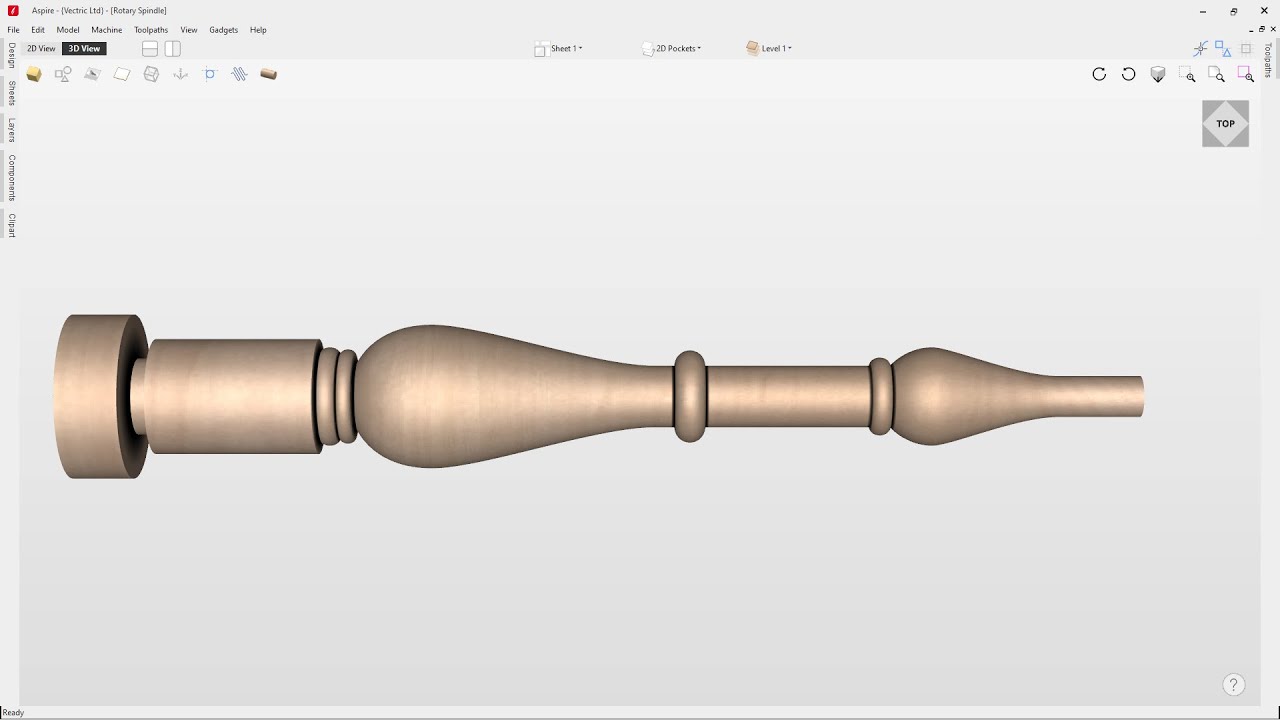 How to Model a Simple Spindle for Rotary Machining | Wrapped Rotary ...