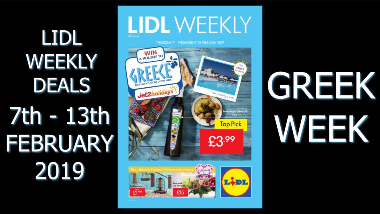 Lidl Weekly Deals 7th To 13th February 2019 Greek Week - YouTube