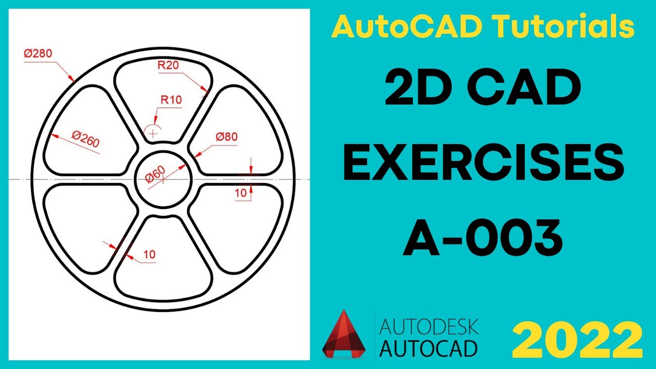 Learn to draw AutoCAD 2022. Instructions for drawing 2D flat shapes, 2D ...
