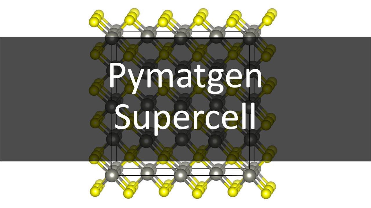 Pymatgen으로 unit cell과 supercell 만들기 - YouTube