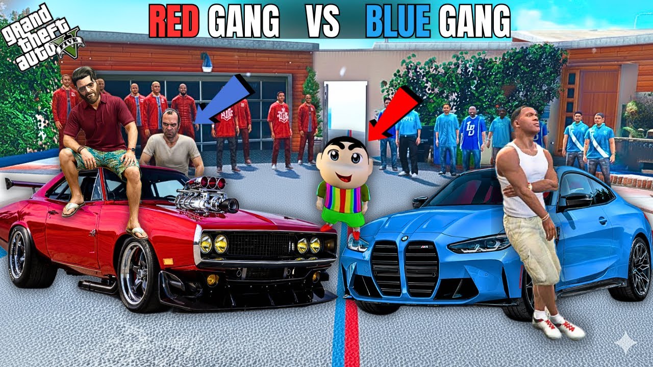 Franklin's BLUE Gang SMASHES Trevor's RED Gang in GTA 5 Top Speed ...