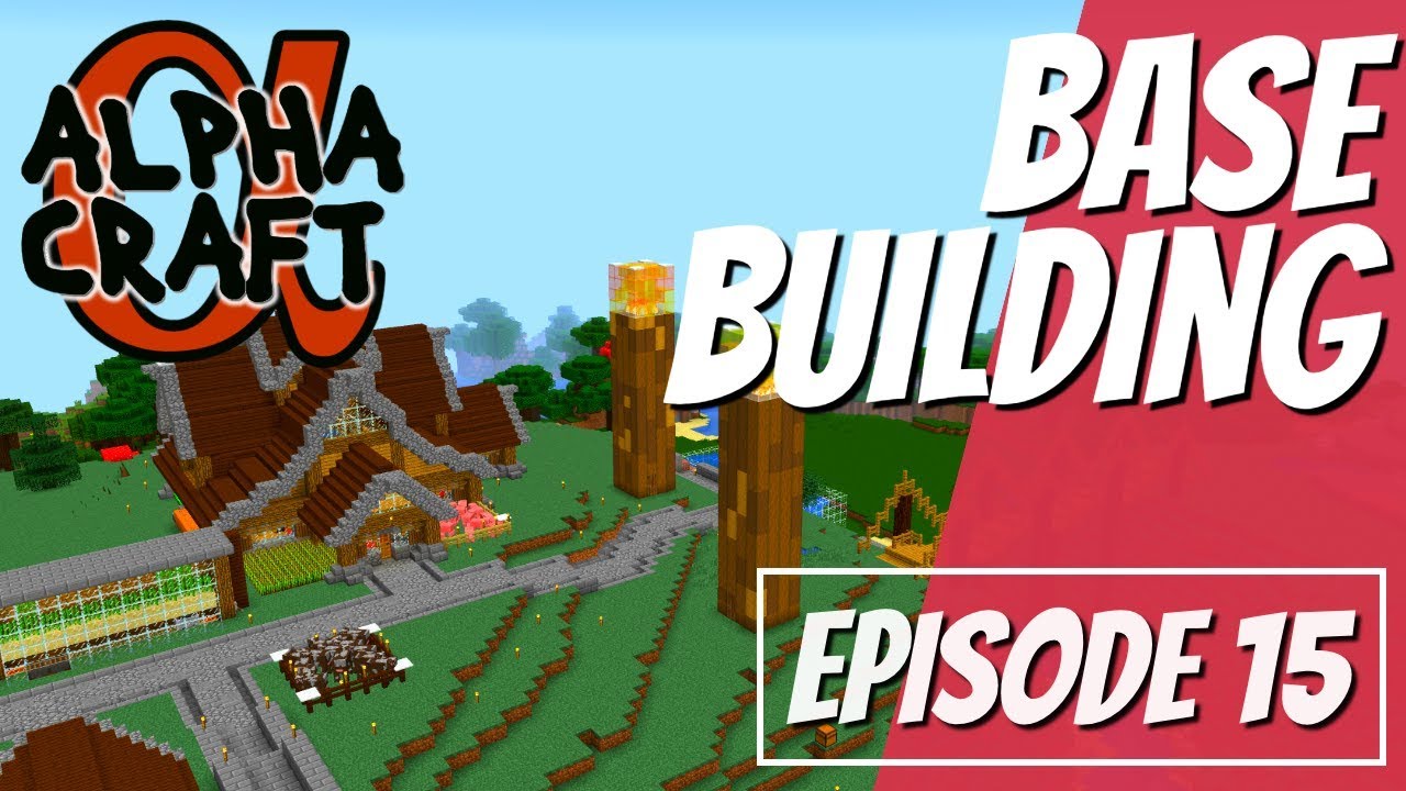 How to Build up a Minecraft Base AND ALSO SHOPPING on the AlphaCraft ...