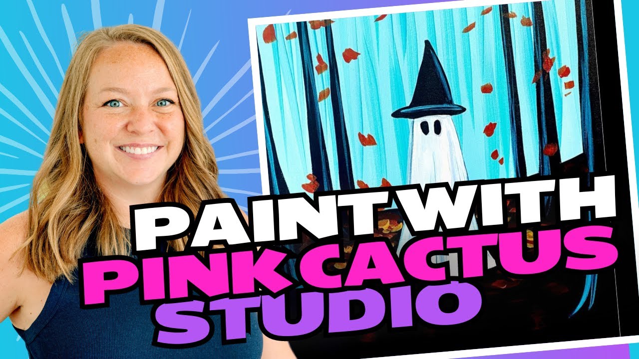 Easy Step-by-Step How to Paint a Ghost Painting Tutorial with Pink ...