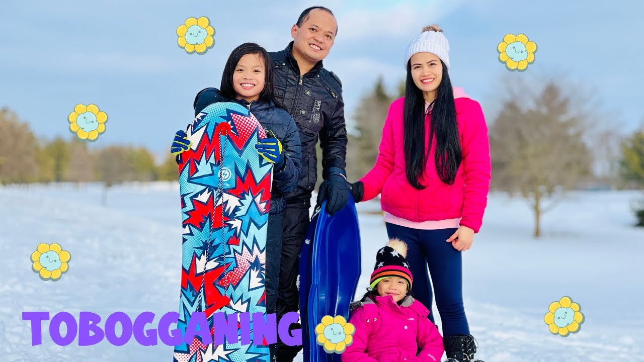 TOBOGGANING || TOBOGGANING WITH FRIENDS || FUN ACTIVITY FOR WINTER ...
