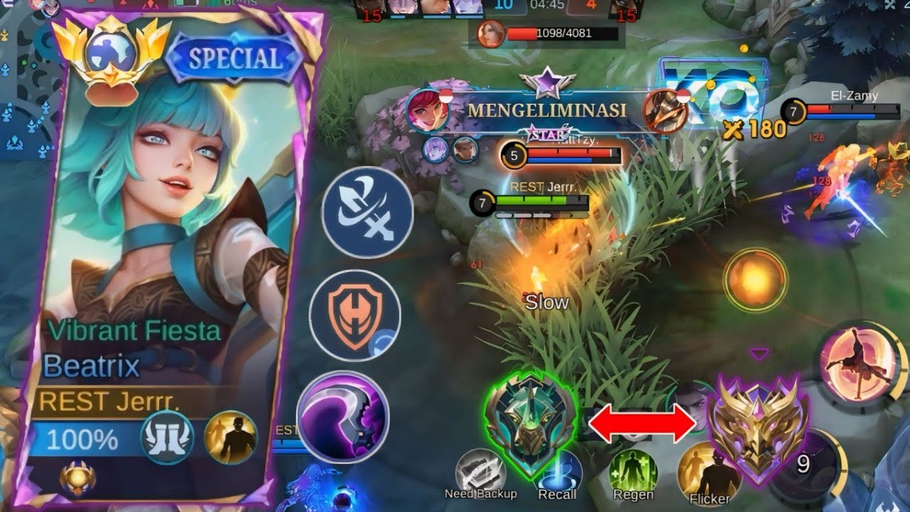 SOLO RANK DI MYTIC PAKE SET BUILD & EMBLEM BEATRIX INI SAKIT BANGET ...