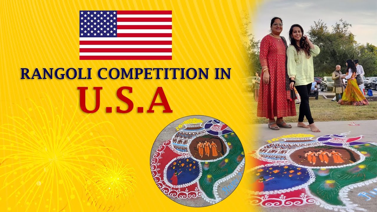 RANGOLI COMPETITION IN USA - YouTube