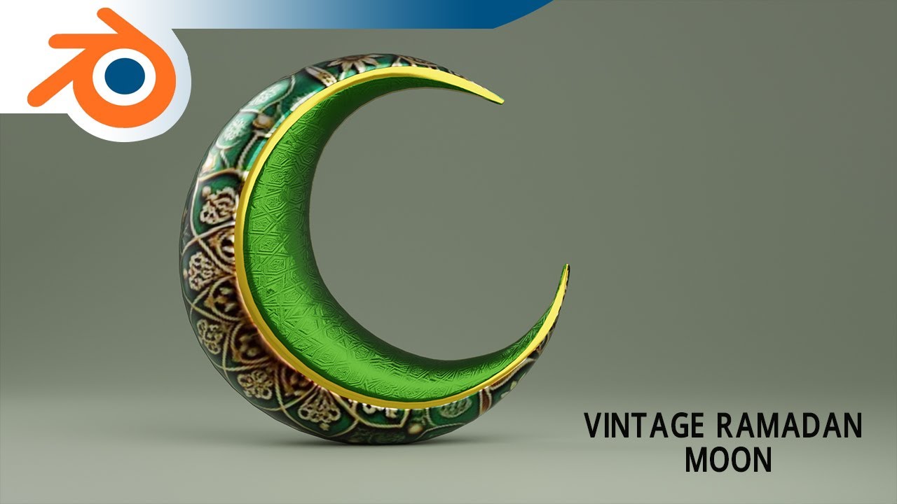 Vintage Ramadan Moon - Blender 3D Tutorial - YouTube