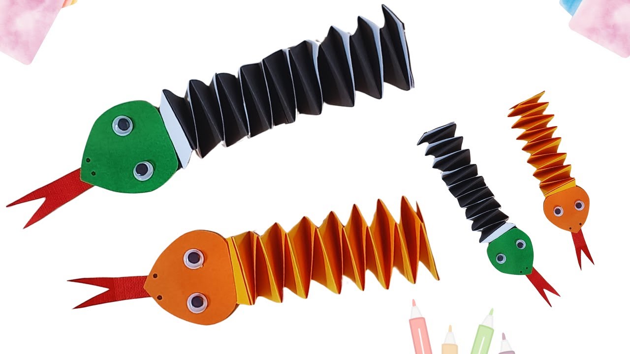 Amazing Paper Snake | paper crafts for school - YouTube