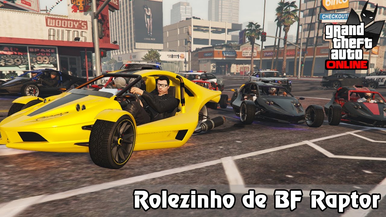 GTA V Online: ROLEZINHO INSANO DE BF RAPTOR - YouTube