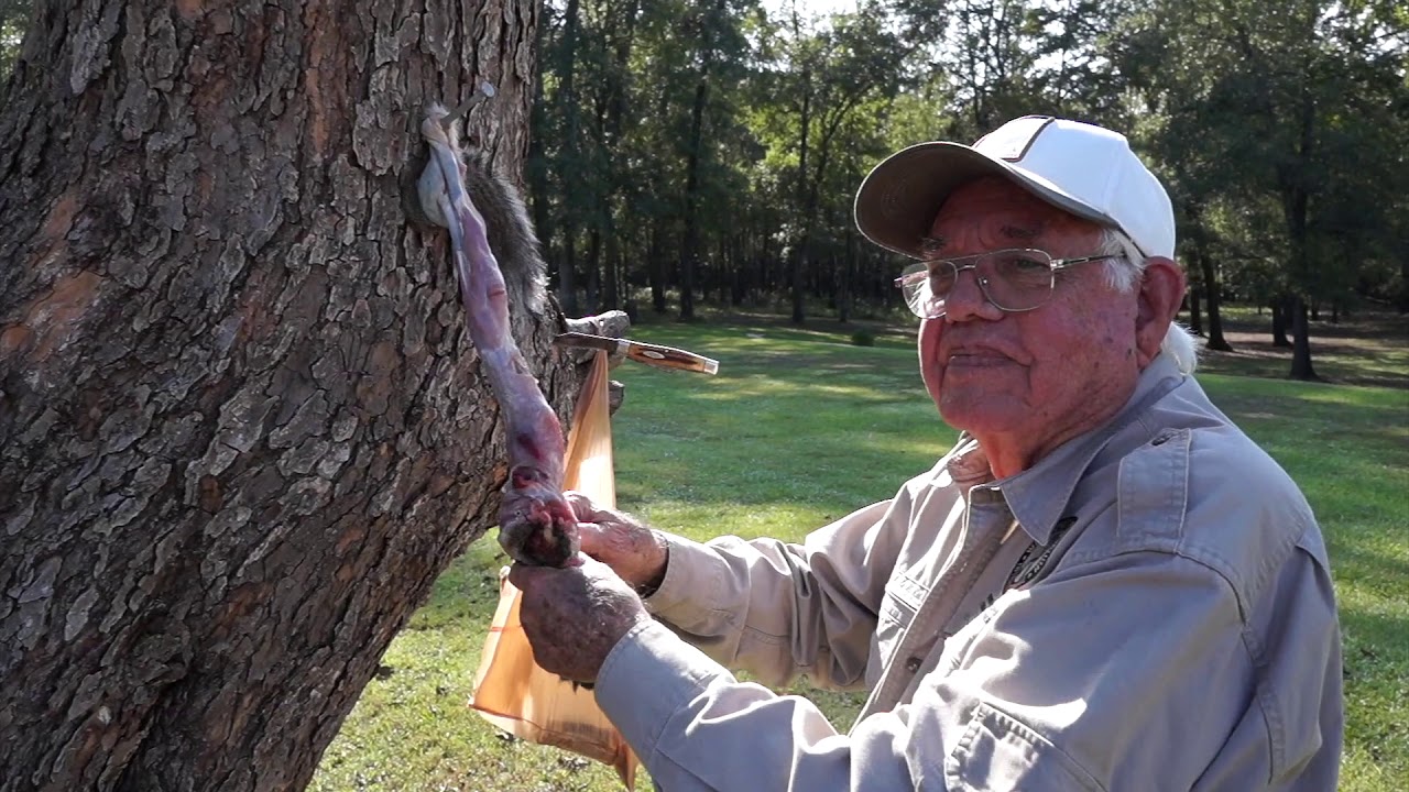 Skinning Squirrel with "Uncle Dee" - YouTube