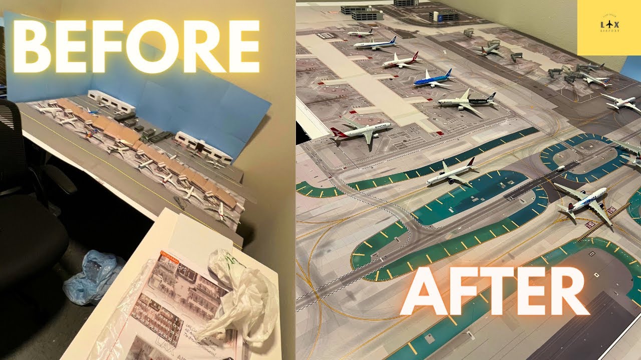 NEW 1:400 Scale Airport Layout of LAX from Nopointairport - YouTube