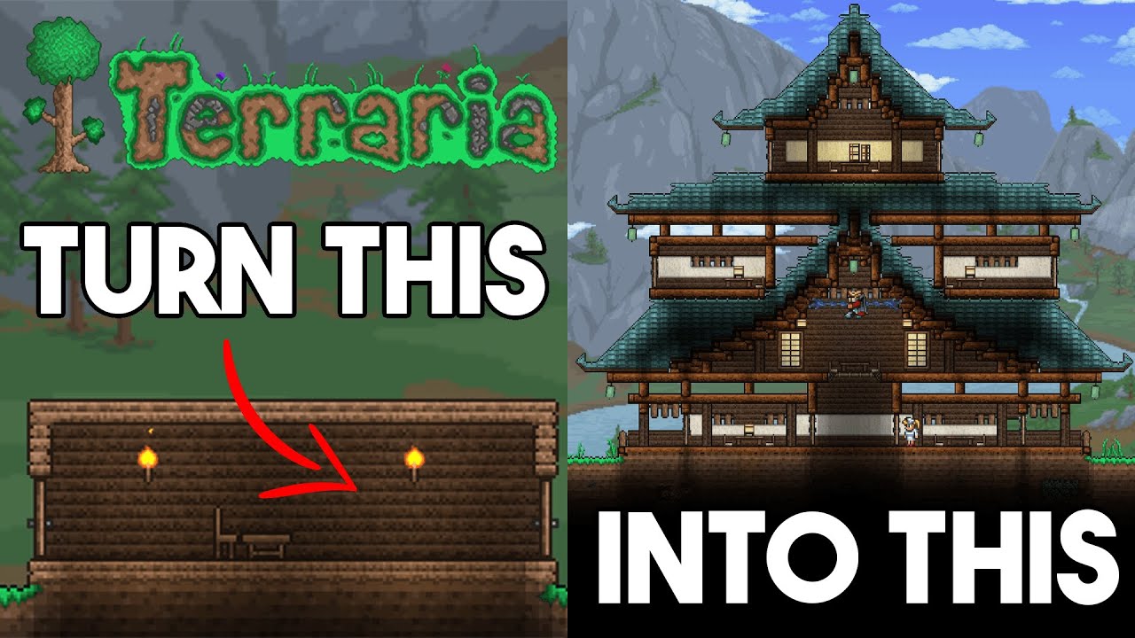 Terraria Japanese Style Build Tutorial - YouTube