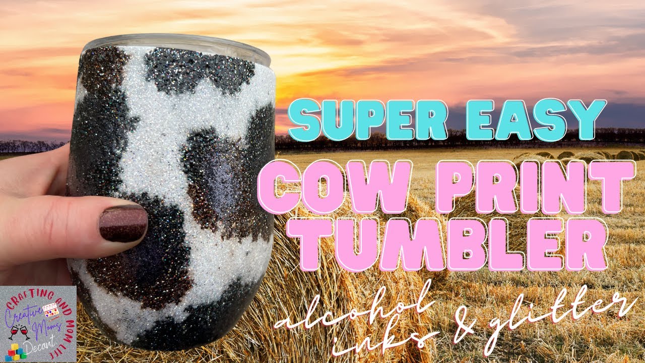 🌻Super Easy Cow Print Epoxy Tumbler - YouTube