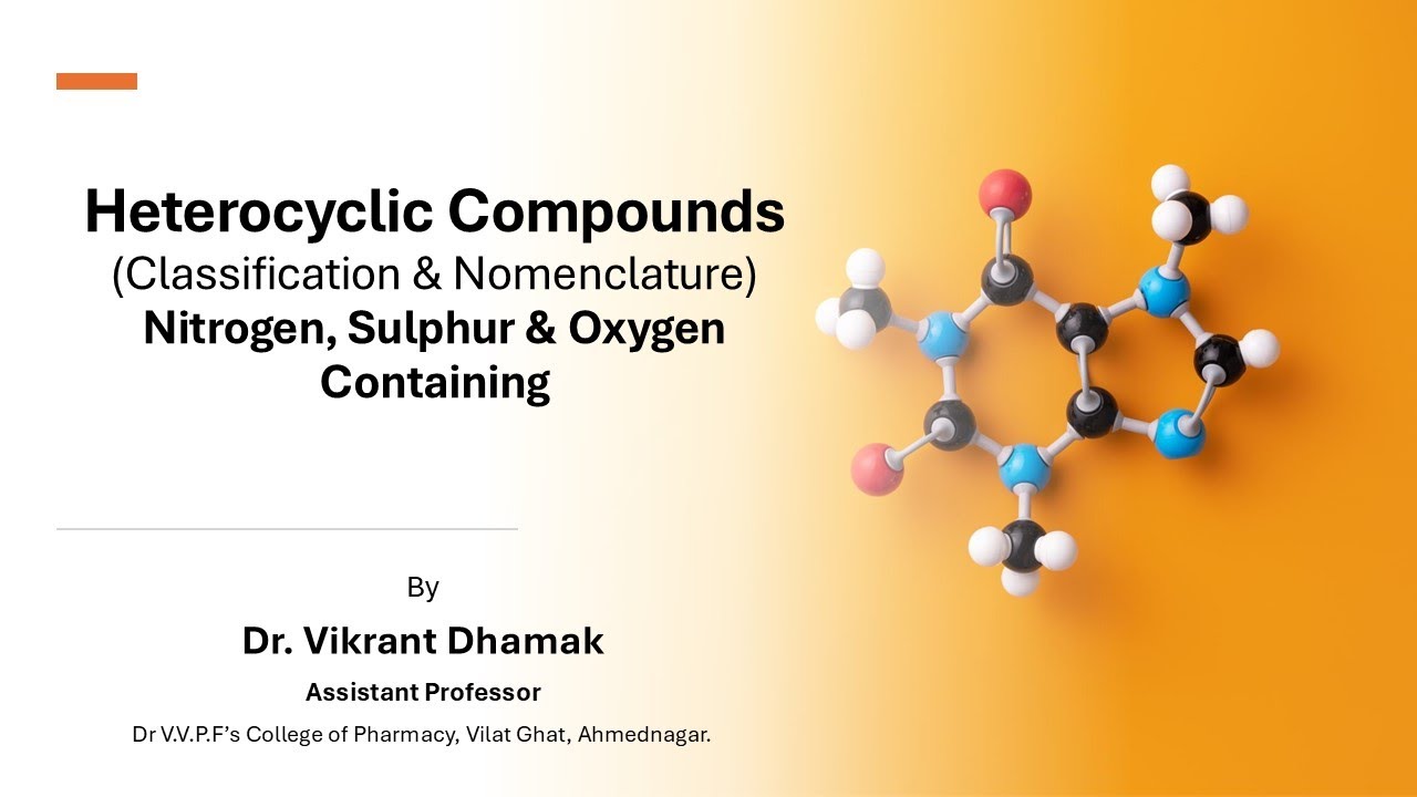 Heterocyclic Compounds: Classification & Nomenclature (Containing N,O ...
