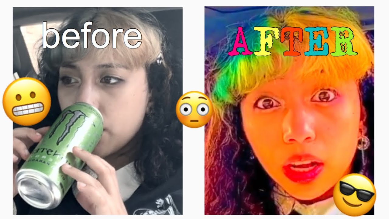 Egirl Drinks her First Monster Energy and goes Insane - YouTube
