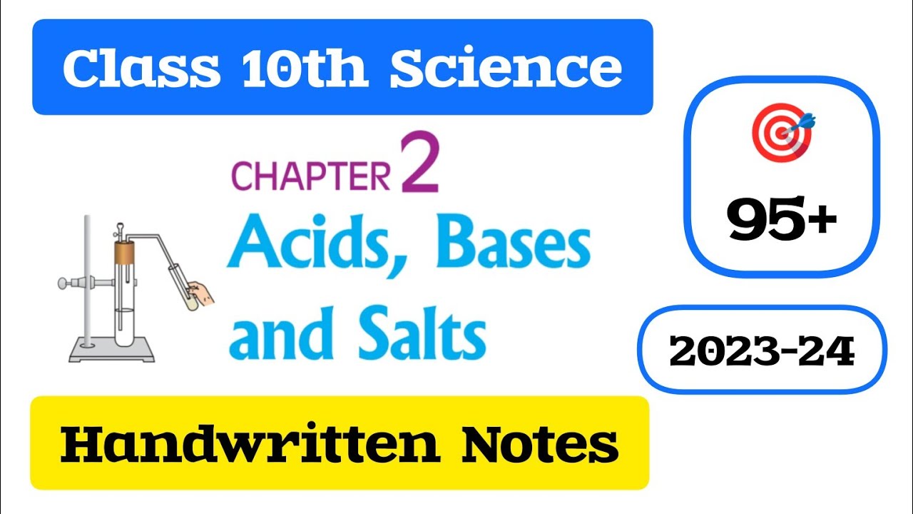 Acids, Bases & Salts Notes PDF || Class 10th Science Chapter 2 ...