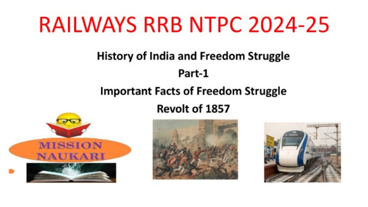 History of India and Freedom Struggle for RRB NTPC | General Awareness ...