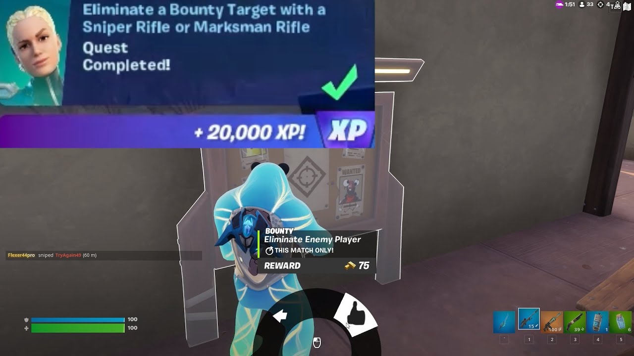 Eliminate a Bounty Target With a Sniper Rifle or Marksman Rifle ...