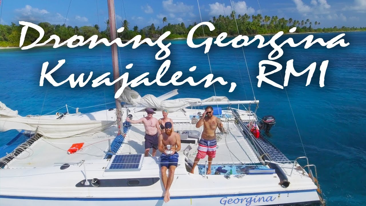 Sailing on the Catamaran Georgina in Kwajalein Atoll - YouTube