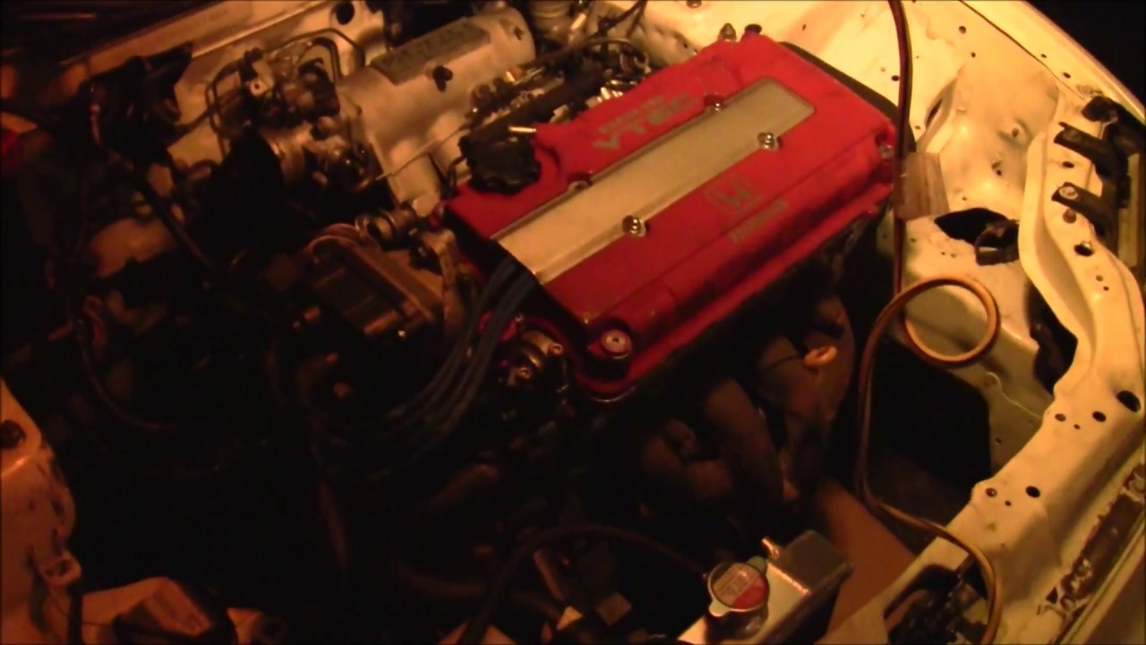 Ls-vtec eg hatch First start - YouTube