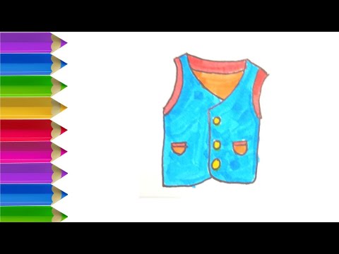 How to Draw a Vest Clothes || Drawing For Kids - YouTube