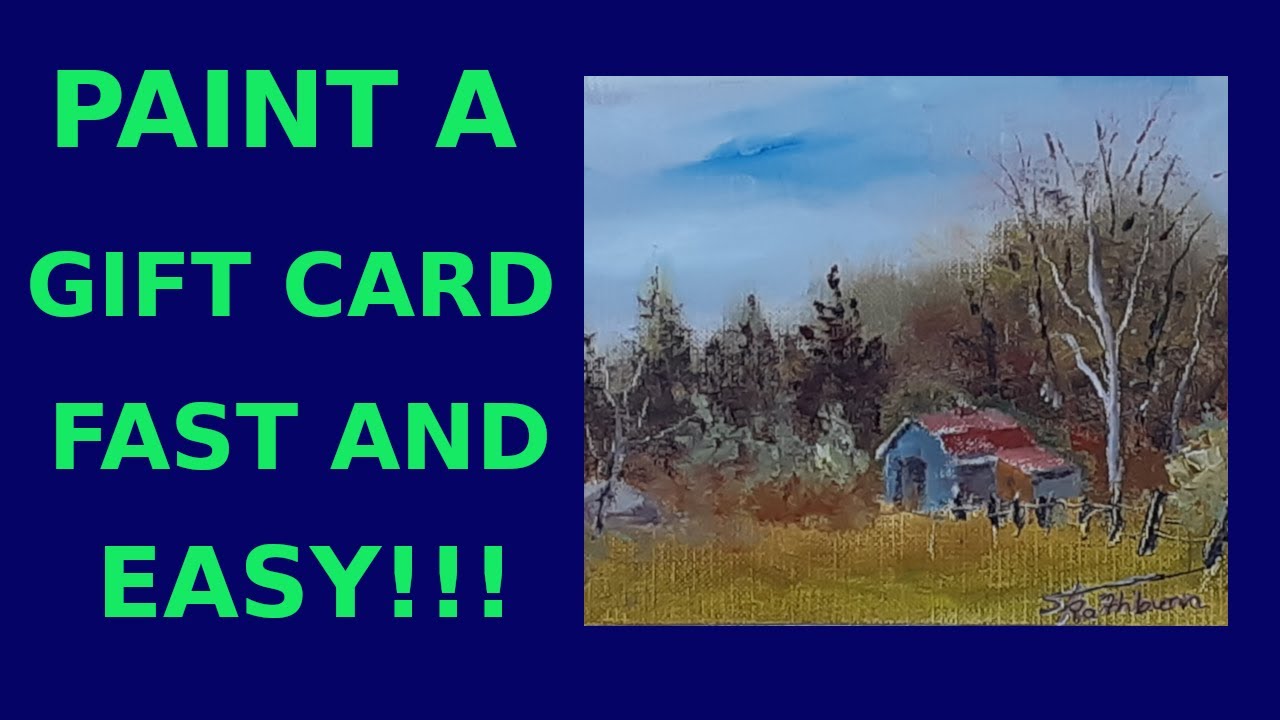 PAINT A GIFT CARD FAST AND EASY - YouTube