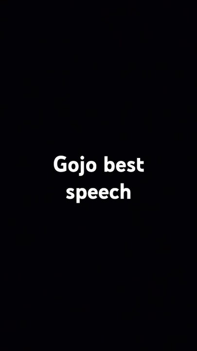 gojo best speech - YouTube