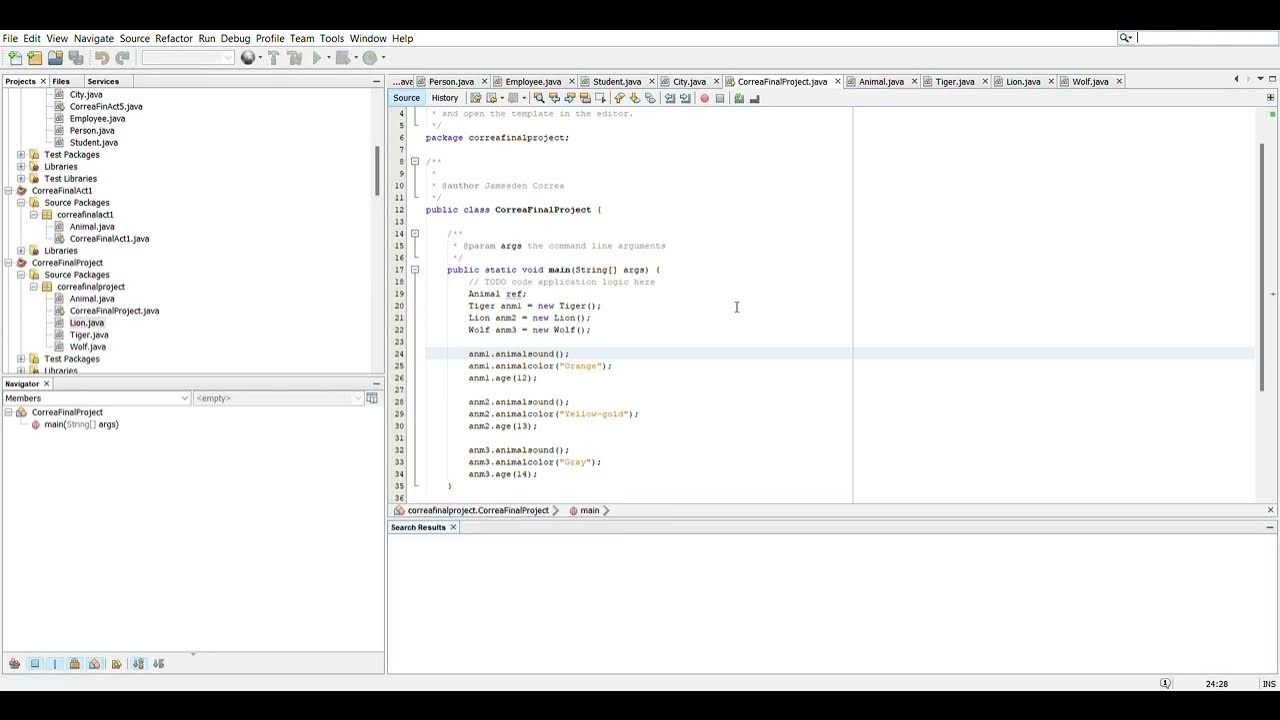 CorreaFinalProject NetBeans IDE 8 - YouTube