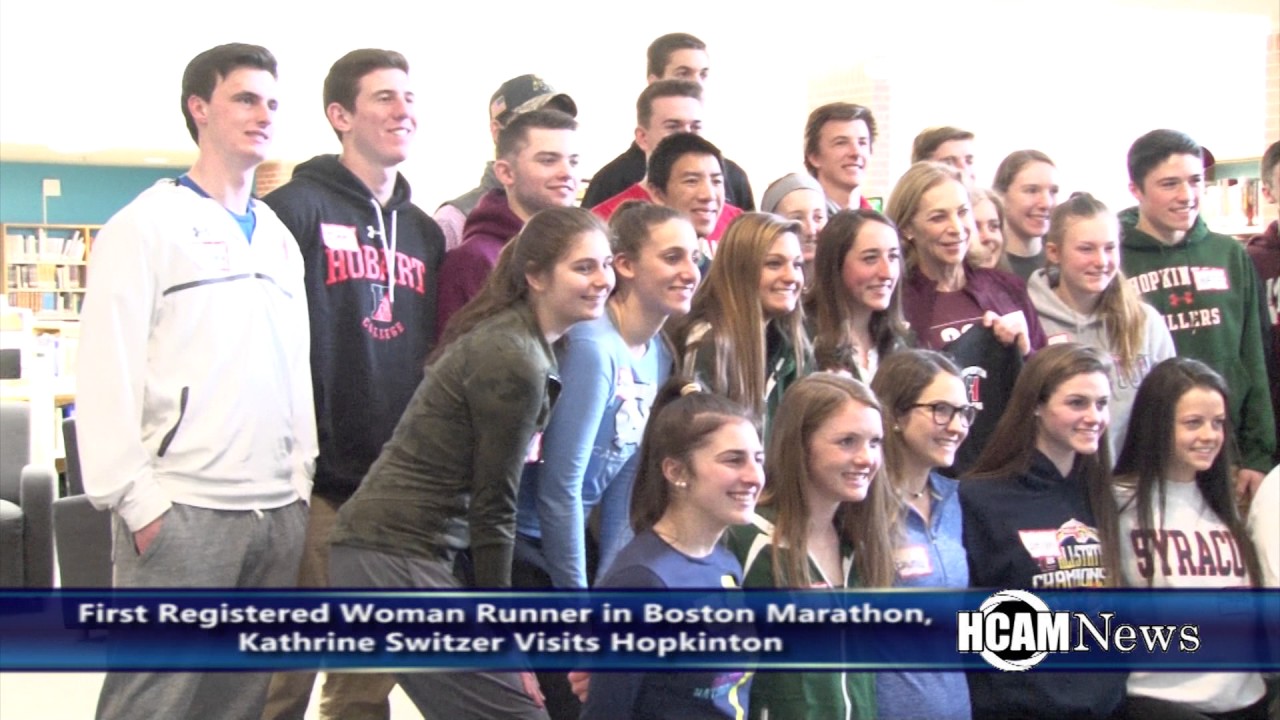 Hopkinton High School Welcomes Kathrine Switzer - YouTube