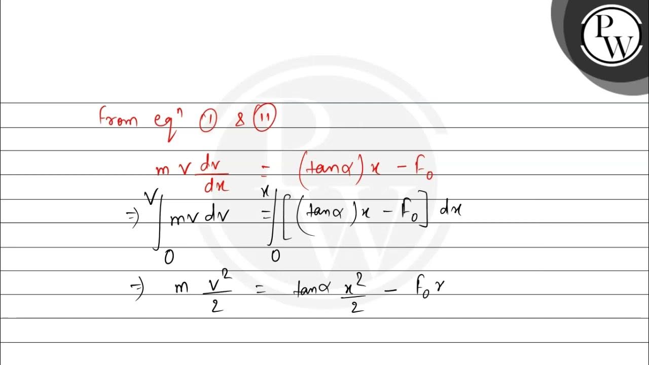 An object starts from rest and is acted upon by a variable force \(... - YouTube