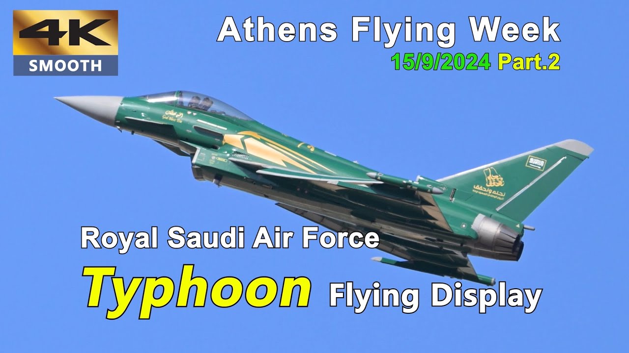 AFW2024: Royal Saudi Air Force | Typhoon fighter flying display | 15/9 ...