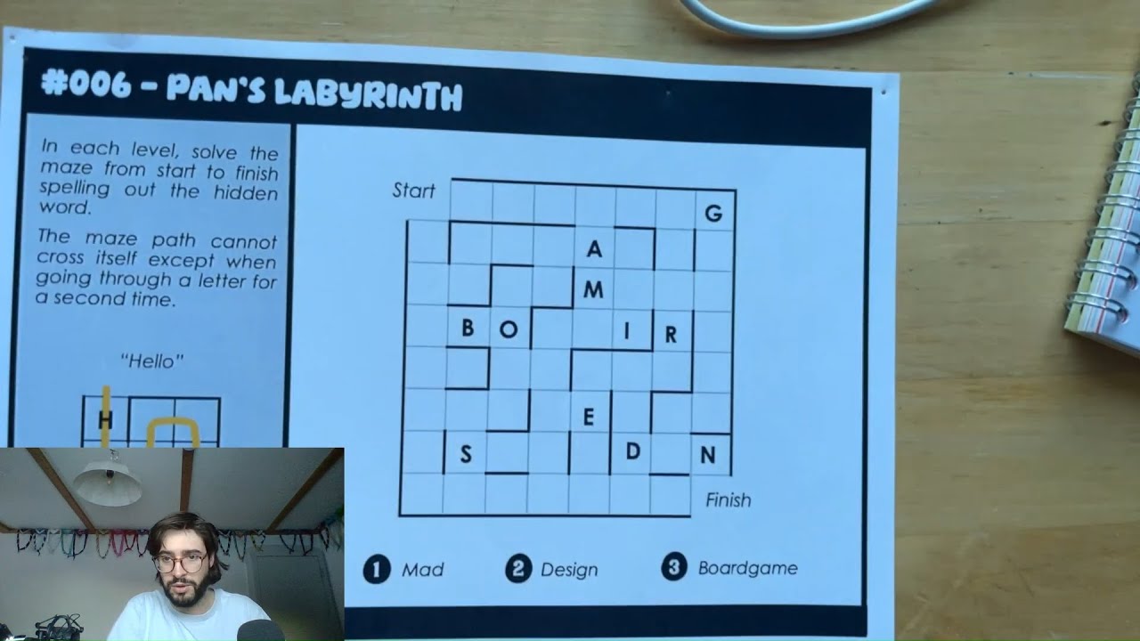 A maze where you have to find words - Dialy puzzle Design #006 - YouTube
