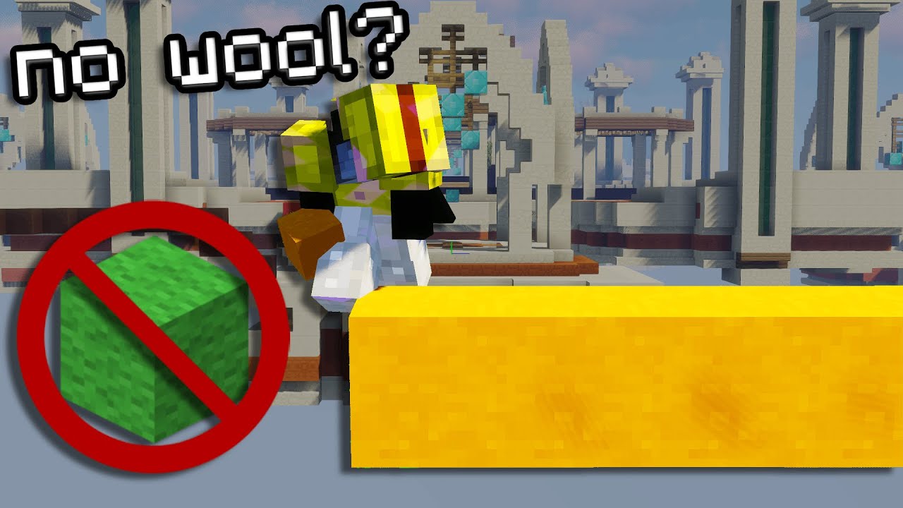 Bedwars, But I Can't Use Wool - YouTube