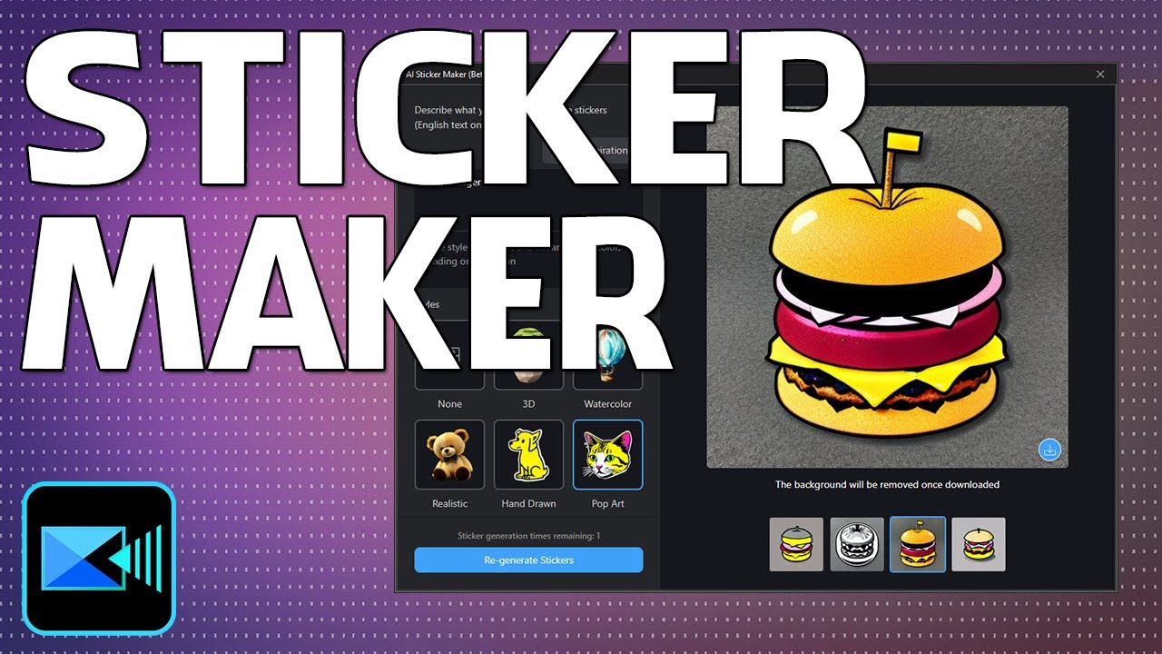 AI Sticker Maker BETA Debacle | PowerDirector - YouTube