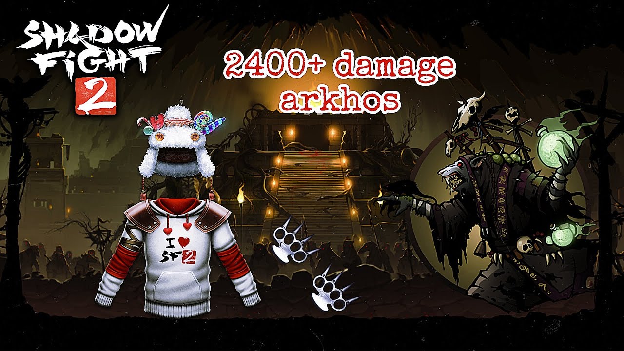 shadow fight 2|| arkhos high damage 2.4k+ - YouTube