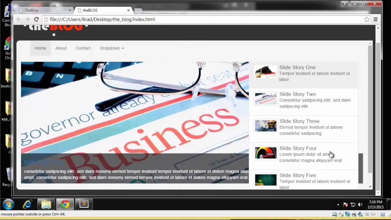 Learn how to build a Blog website using Twitter Bootstrap Part 4 - YouTube