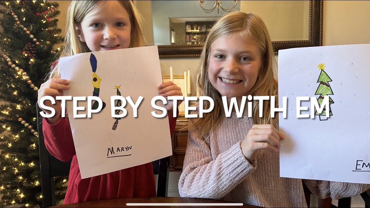 Step by Step with EM: How to Draw a Christmas Tree - YouTube
