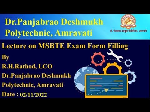 Lecture on how to fill MSBTE exam form - YouTube