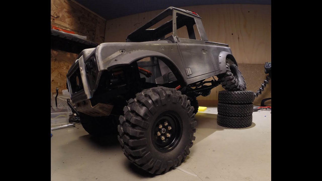 RC4WD Defender D90 Lever Suspension First CNC set install and flex ...