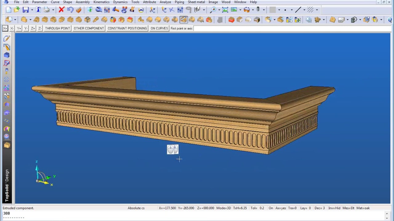 topsolid v6 extrude multicomponent - YouTube