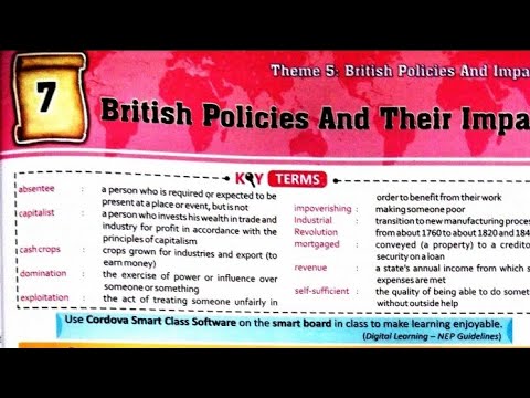 ICSE class 8 history chapter 7 British Policies and Their Impact - YouTube