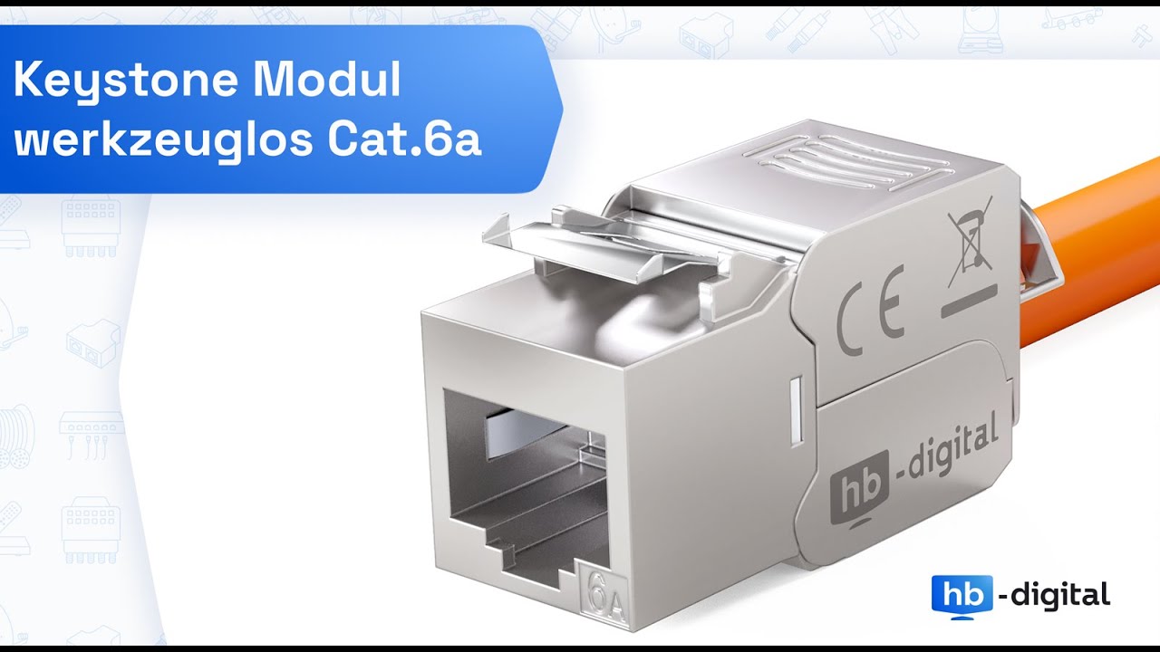 hb-digital Keystone Modul RJ45 Cat 6a GHMT zertifiziertes LSA ...