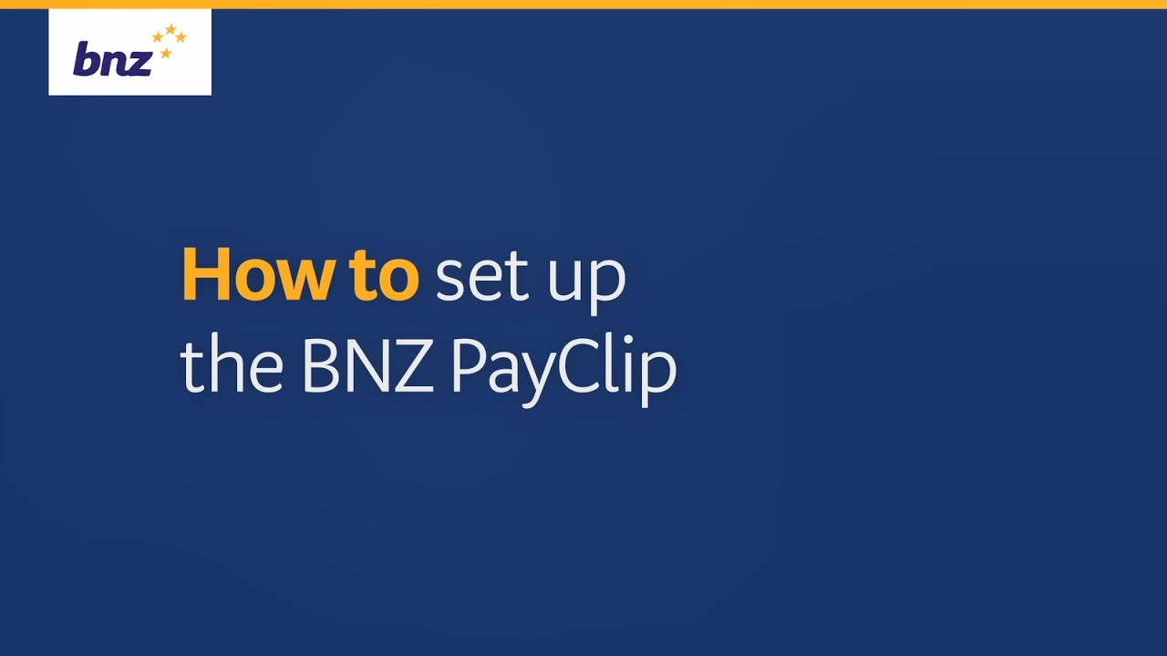 BNZ PayClip - how to set up your terminal - YouTube